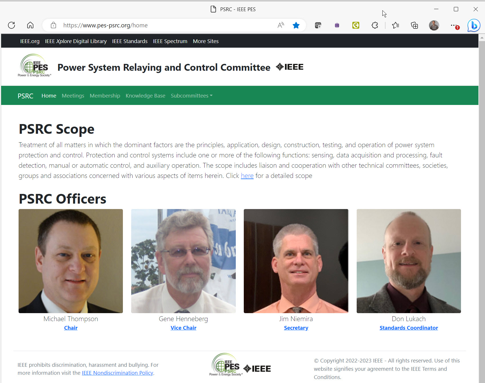New IEEE PES PSRCC web site | PAC World